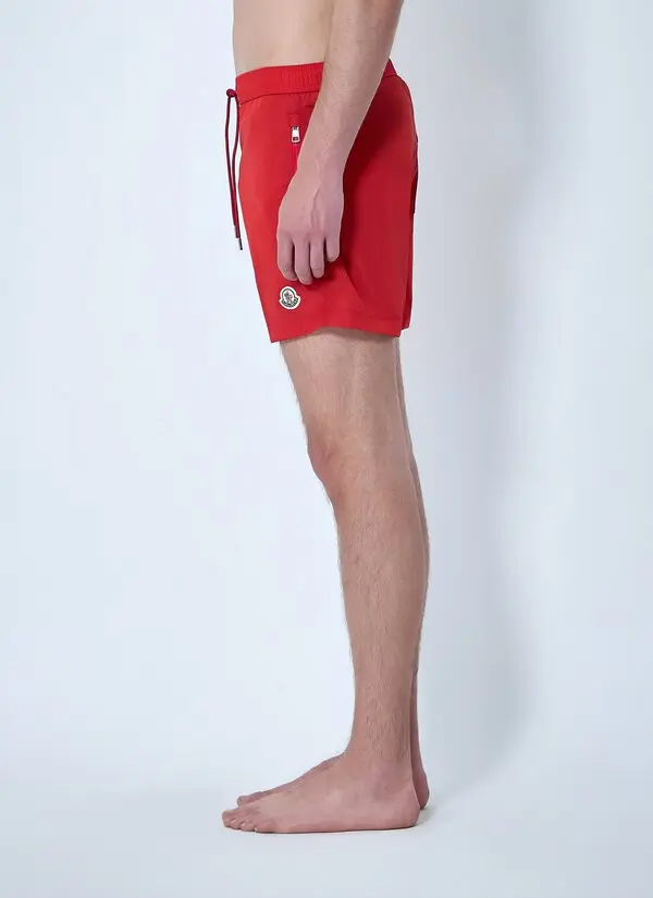 Moncler Nylon Swim Shorts - Red