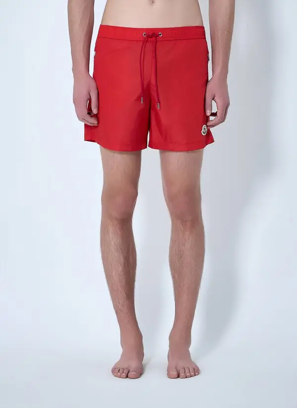 Moncler Nylon Swim Shorts - Red