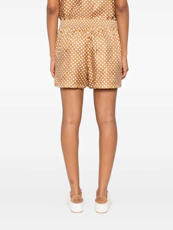 Celine Printed Silk Pajama Shorts