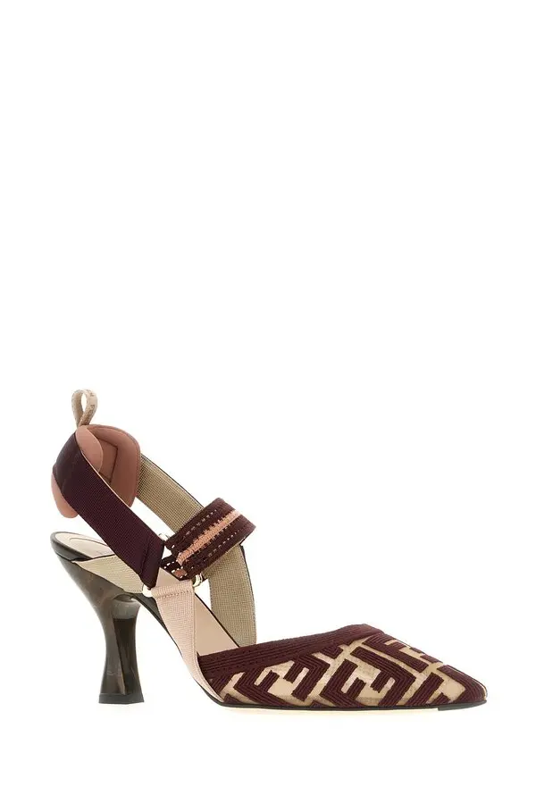 Fendi Jacquard Slingback Pumps - Multicolor