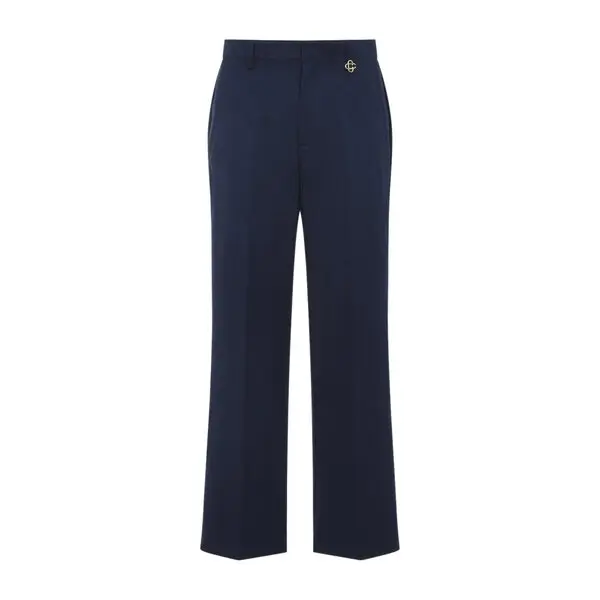 Casablanca Monogram Jacquard Cotton Pants - Blue