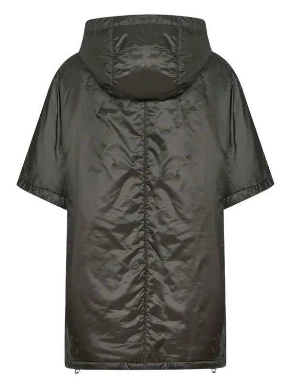 Max Mara Brown Nylon Zip-up Jacket With Hood - Multicolor