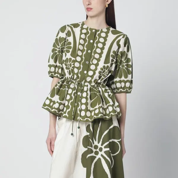 Farm Rio Palermo Printed Cotton Blouse