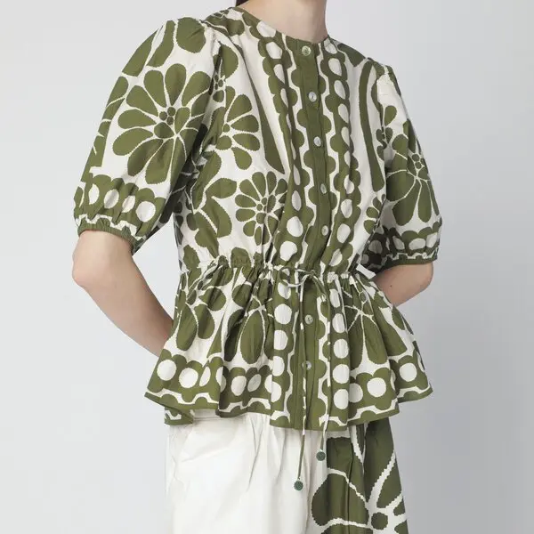 Farm Rio Palermo Printed Cotton Blouse