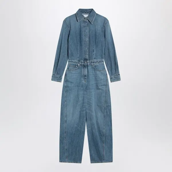 Givenchy Denim Jumpsuit With Wide Leg - Blue