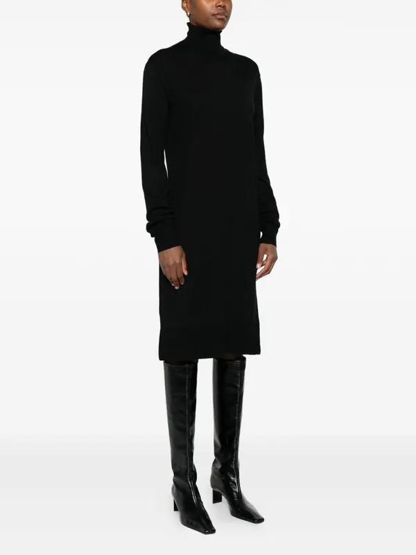 TOTEME Wool Turtle-neck Midi Dress - Multicolor