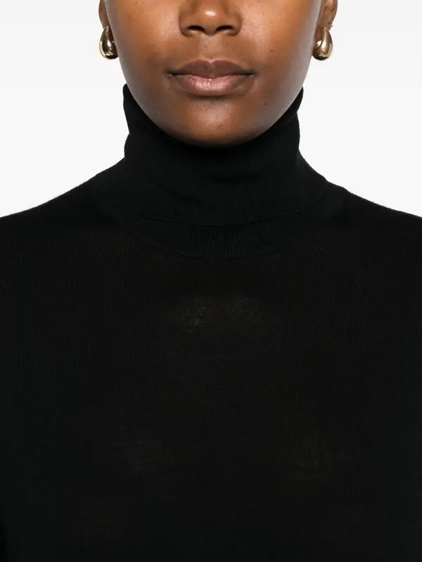 TOTEME Wool Turtle-neck Midi Dress - Multicolor