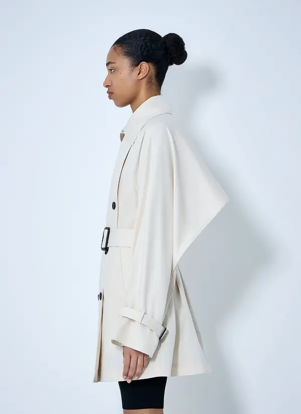 TOTEME Double-breasted Cotton Trench Coat - Multicolor