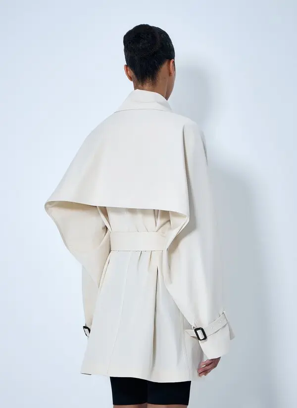 TOTEME Double-breasted Cotton Trench Coat - Multicolor