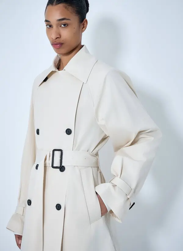 TOTEME Double-breasted Cotton Trench Coat - Multicolor