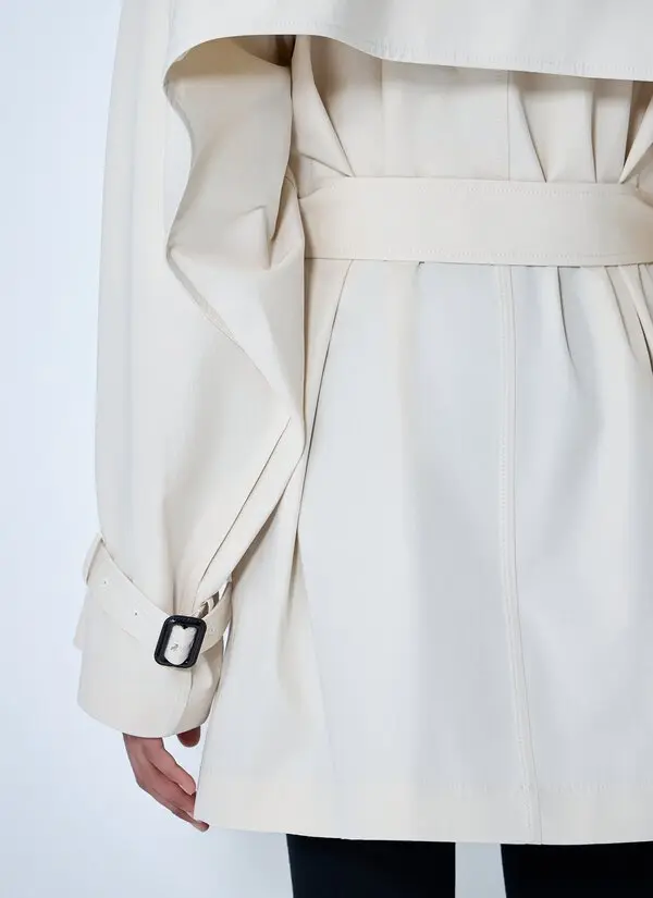 TOTEME Double-breasted Cotton Trench Coat - Multicolor