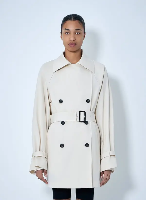 TOTEME Double-breasted Cotton Trench Coat - Multicolor