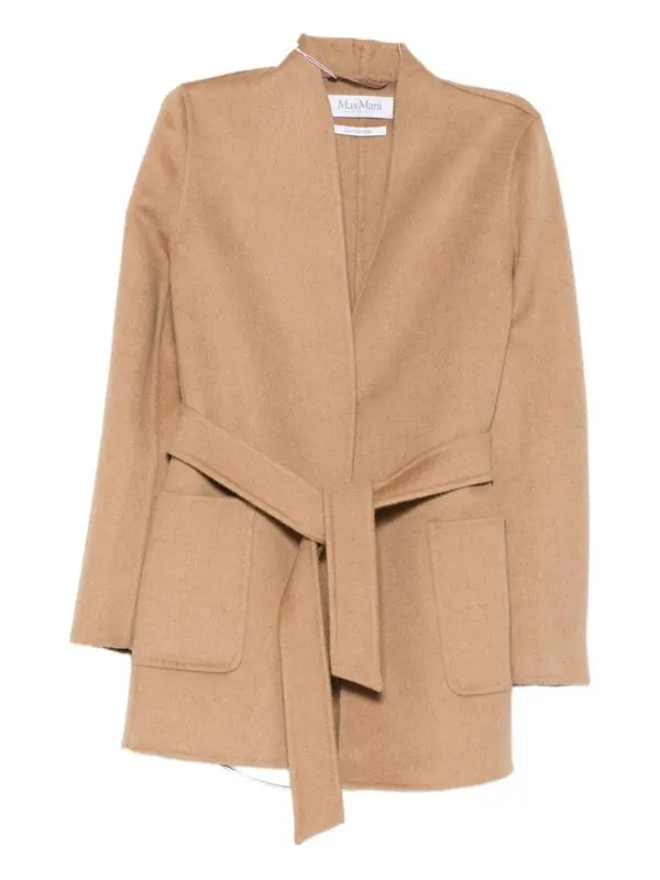 Max Mara Wool Jacket With Tie Belt - Multicolor