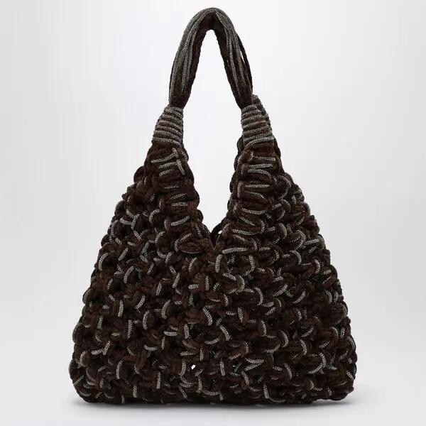 HIBOURAMA Vannifique Crystal Bag - Brown