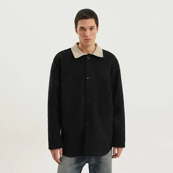 1989 STUDIO Shirt-jacket In Wool - Blue