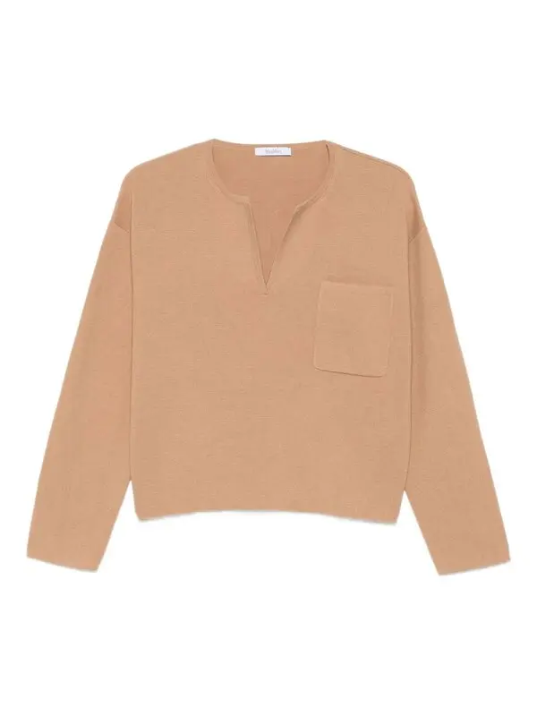 Max Mara V-neck Cashmere Wool Sweater - Multicolor