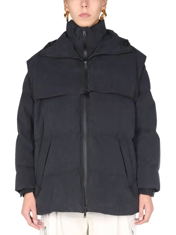 Bottega Veneta Hooded Down Jacket - Black