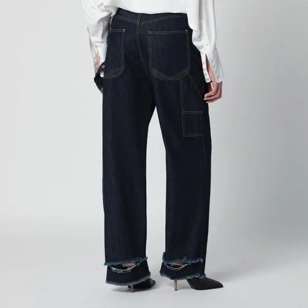 DARKPARK Carpenter Jeans With Chain Detail - Blue