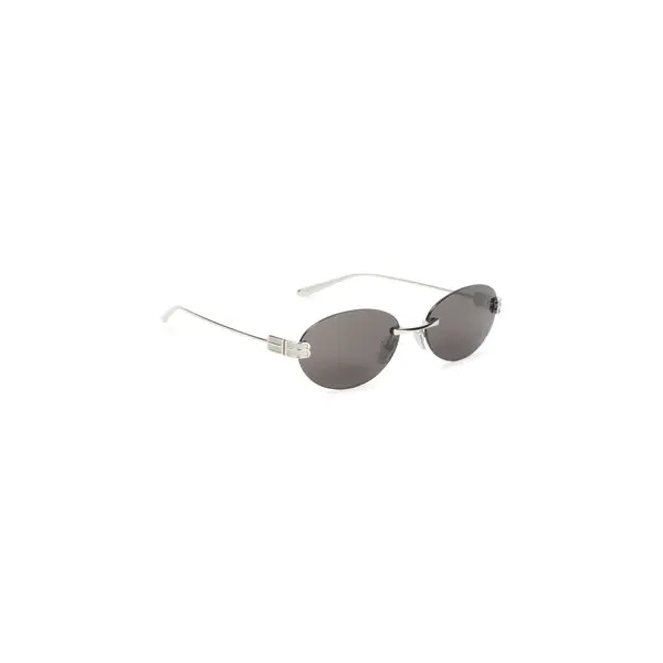 Balenciaga Oval Rimless Sunglasses - Black