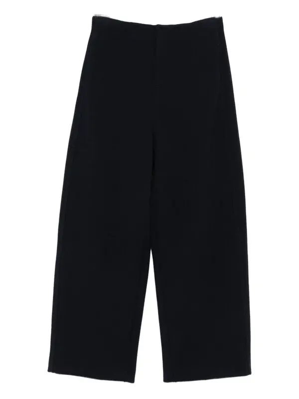 Max Mara Wool And Cotton High-waisted Wide-leg Trousers - Multicolor