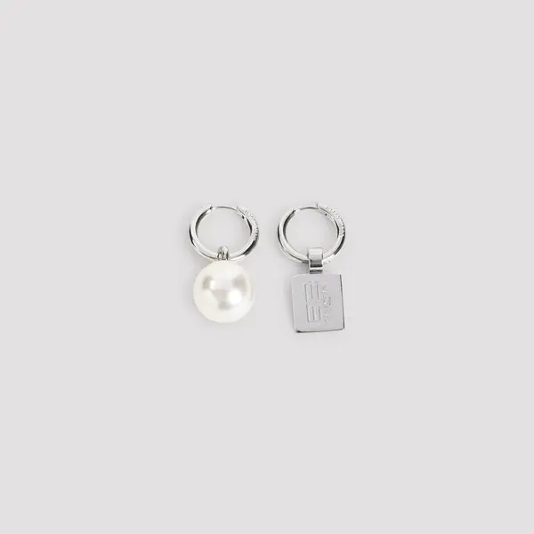 Balenciaga Malibu Pearl Hoop Earrings