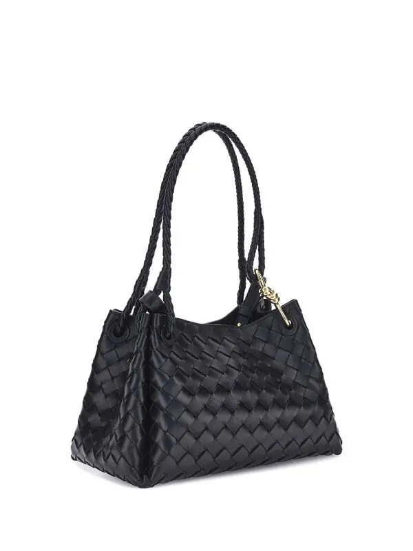 Bottega Veneta Intrecciato Shoulder Bag - Black