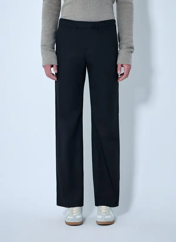 RIER Riere Tailored Twill Weave Trousers - Black