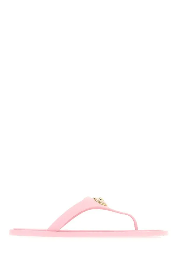 Versace Pink Logo Detail Flip-flops - Multicolor