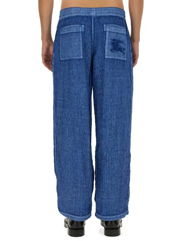 Burberry 100% Linen Relaxed Fit Trousers