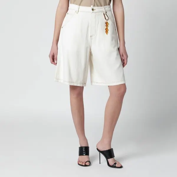 DARKPARK Ecru Cotton Bermuda Shorts
