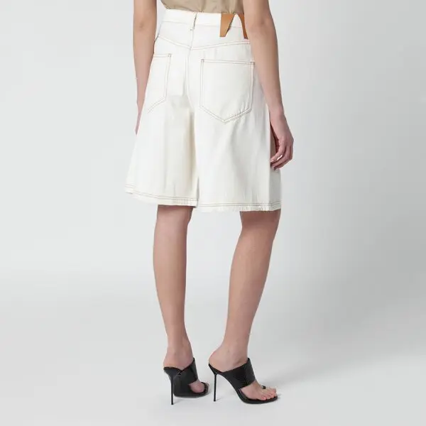 DARKPARK Ecru Cotton Bermuda Shorts