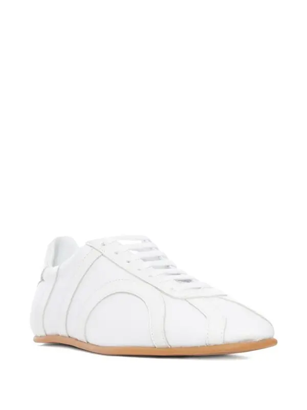 TOTEME Canvas Sneakers With Leather Inserts