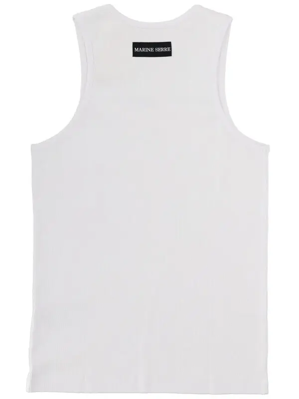 MARINE SERRE Ribbed Tank Top With Moon Logo