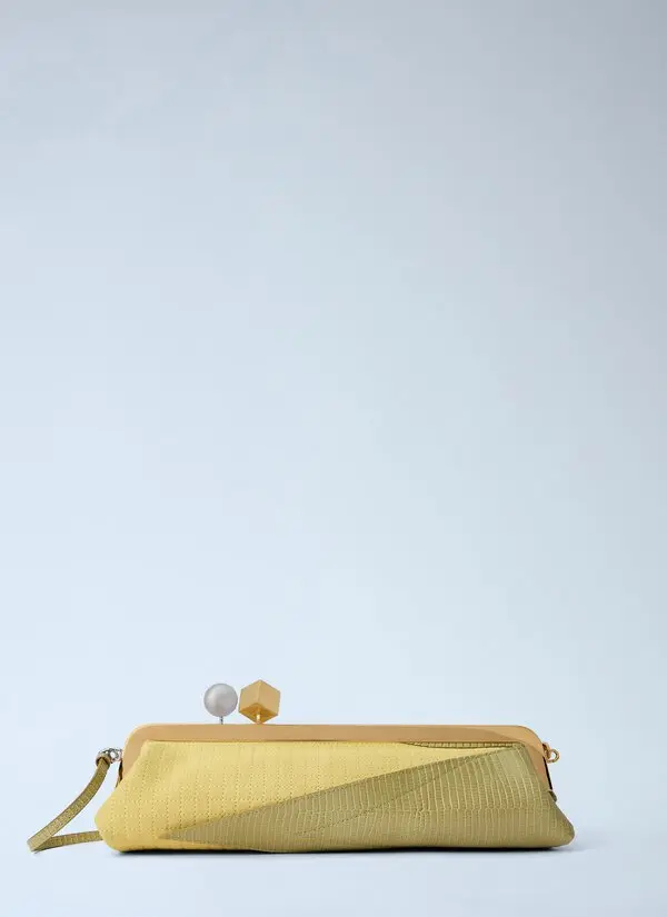 Jacquemus The Salon Maïs Leather Clutch Bag