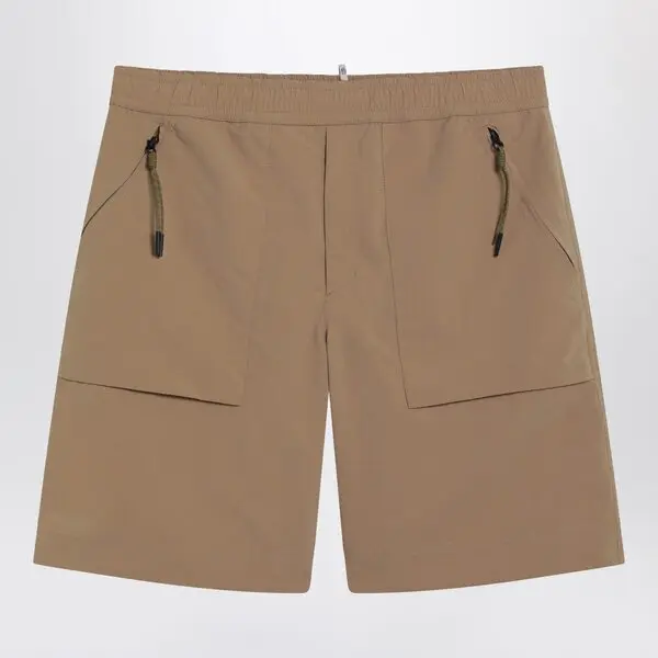 Moncler Technical Froisse Bermuda Shorts - Cream