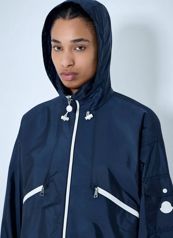 Moncler Marmacy Hooded Rain Jacket - Blue