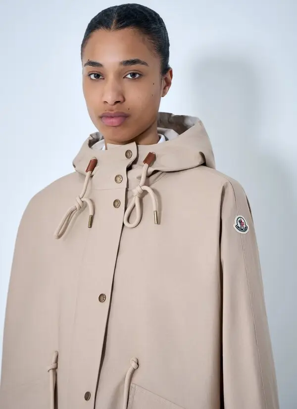 Moncler Brunnera Long Parka - Cream