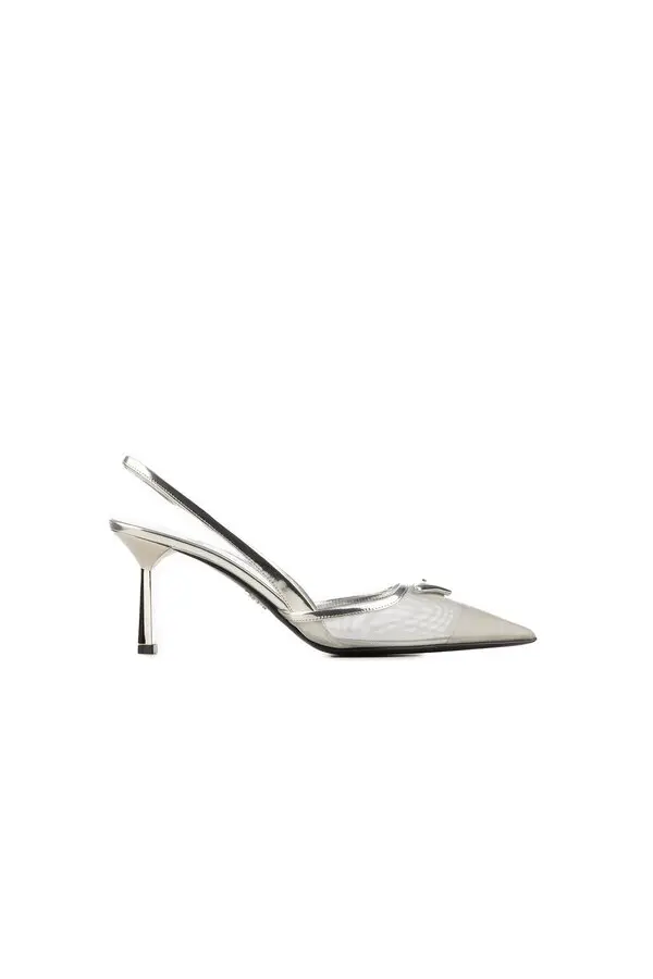 Prada Slingback Pumps With Bow Detailing