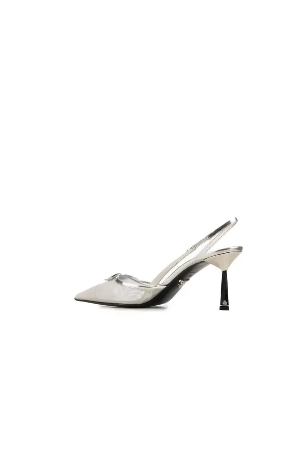 Prada Slingback Pumps With Bow Detailing