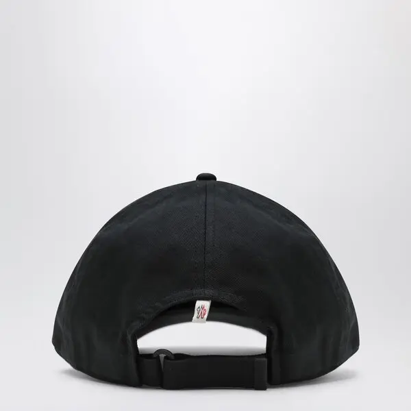 Moncler Baseball Cap With Logo Patch - Black
