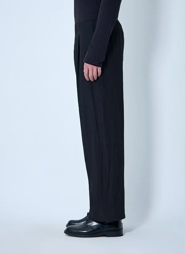 Our Legacy Leisure Trousers Crinkled Wide-leg - Black