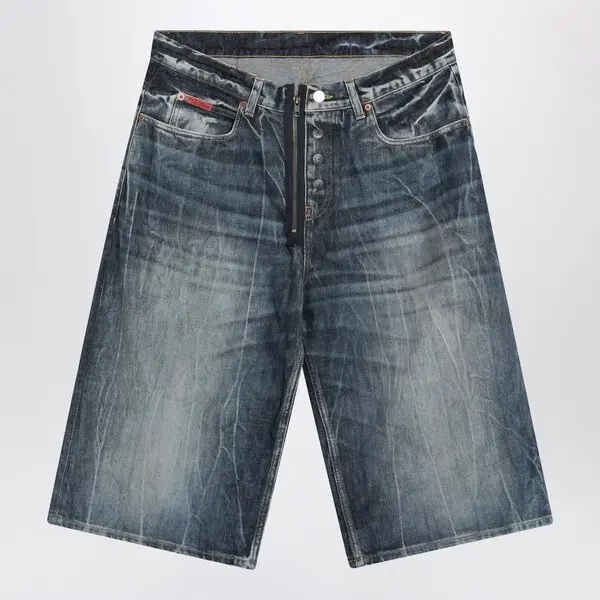 Martine Rose Acid Wash Denim Bermuda Shorts