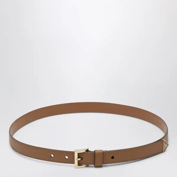 Prada Saffiano Leather Belt - Brown