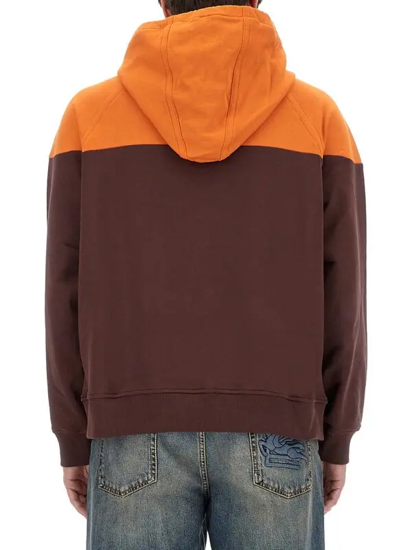 Etro Hooded Sweatshirt With Logo - Orange