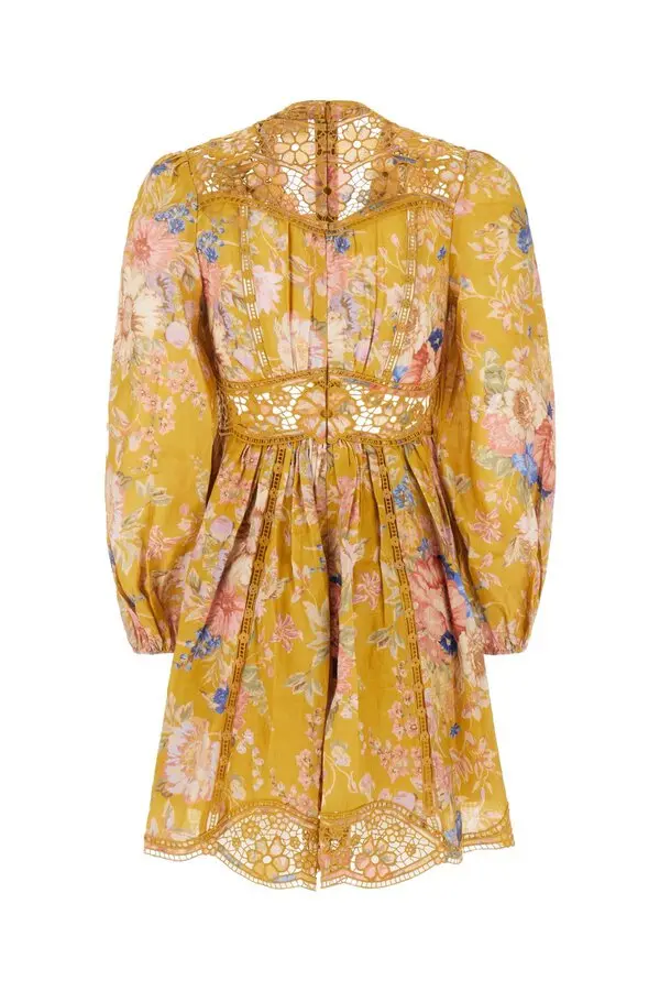 Zimmermann Floral Lace Trimmed Dress
