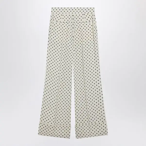 Valentino Garavani Ivory Viscose Trousers With Plusdepois Print - Cream