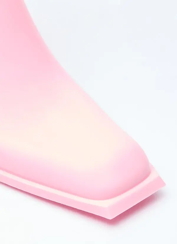 Acne Studios Rubber Ankle Boots With Embossed Logo - Pink