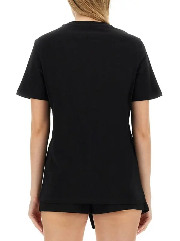 Moschino Cotton T-shirt With Logo And Heart Detail