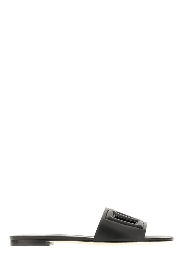 Dolce & Gabbana Open Toe Flat Slippers - Multicolor