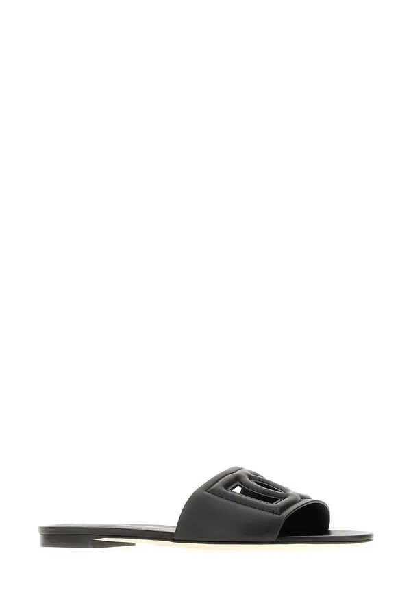 Dolce & Gabbana Open Toe Flat Slippers - Multicolor